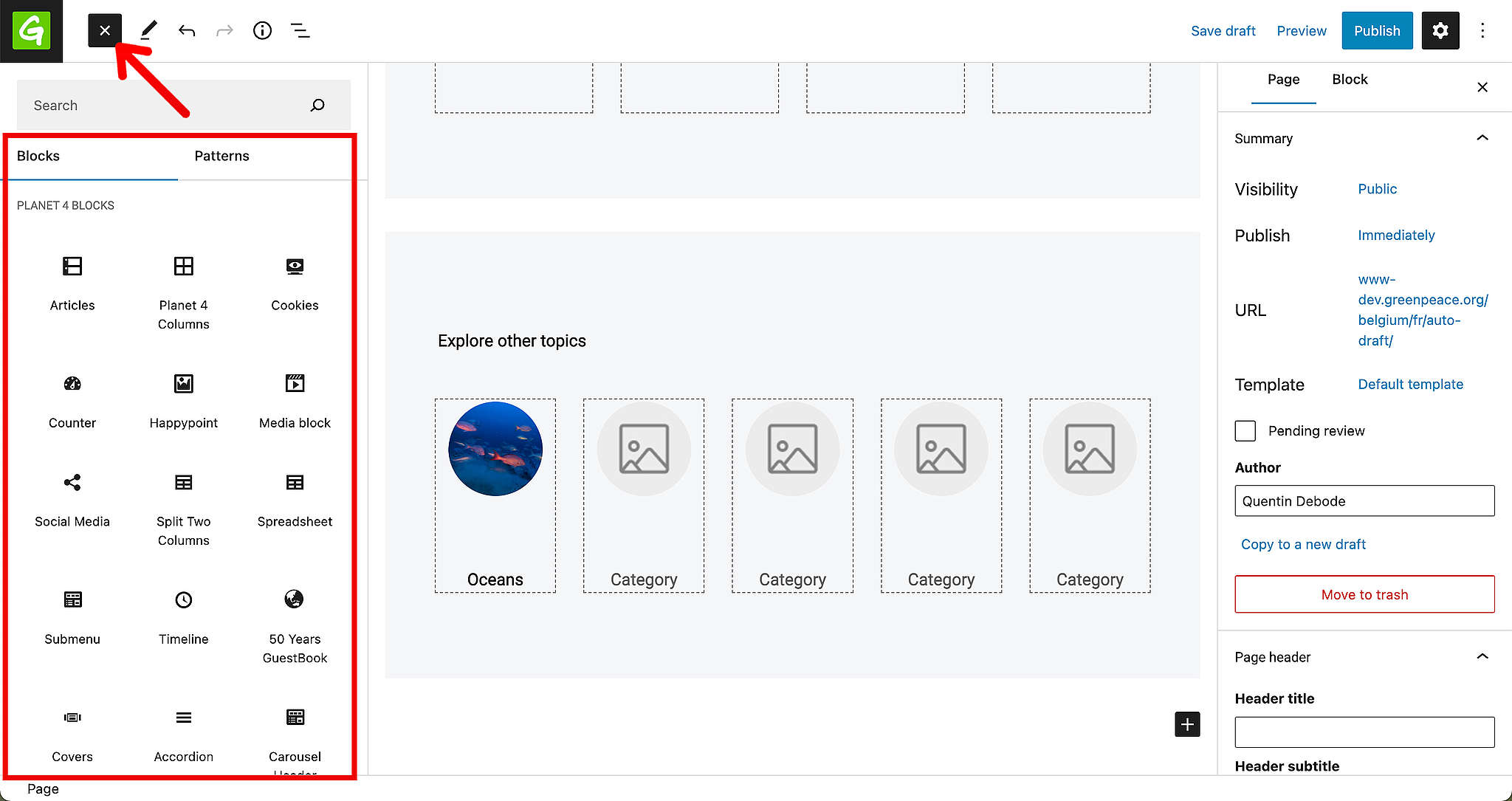 Create Deep Dive Topic Pages - Greenpeace Planet 4 Handbook