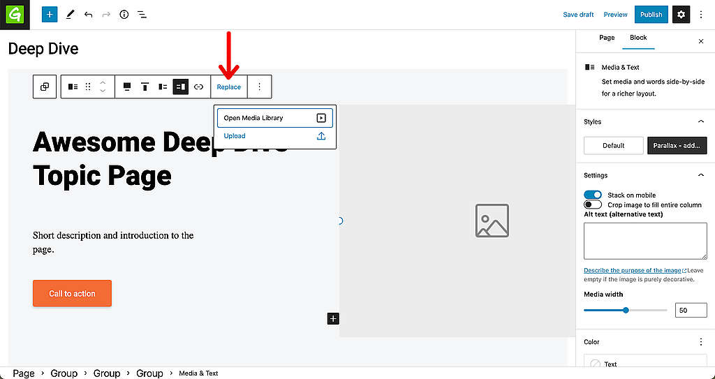 Create Deep Dive Topic Pages - Greenpeace Planet 4 Handbook
