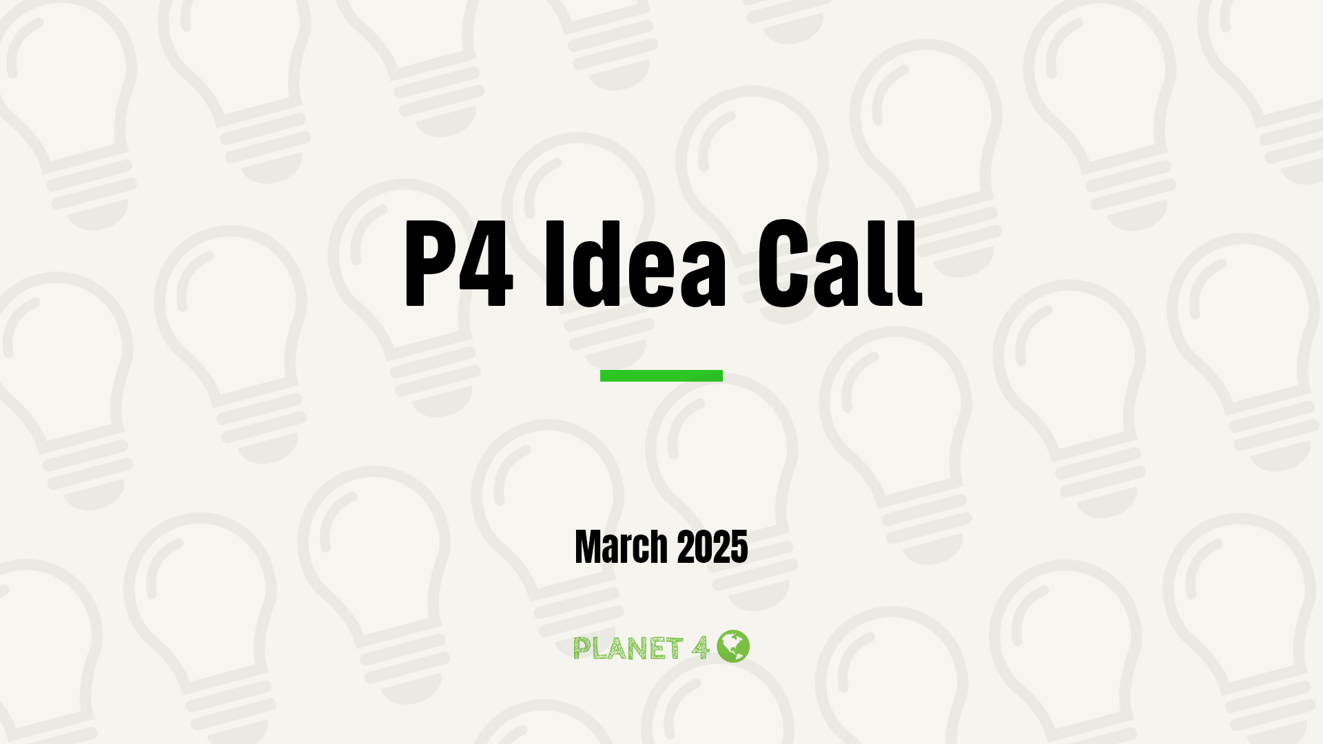 Community Calls and Presentations - Greenpeace Planet 4 Handbook