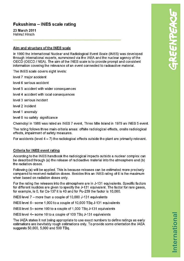 Fukushima come Cernobyl: lo studio - Greenpeace Italia