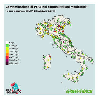 PFAS, le nostre analisi rivelano acqua potabile contaminata in tutta ...