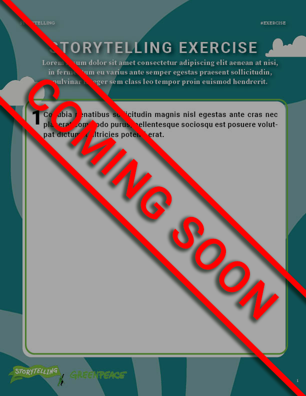 Step 06: Plot & Frames - Greenpeace Storytelling