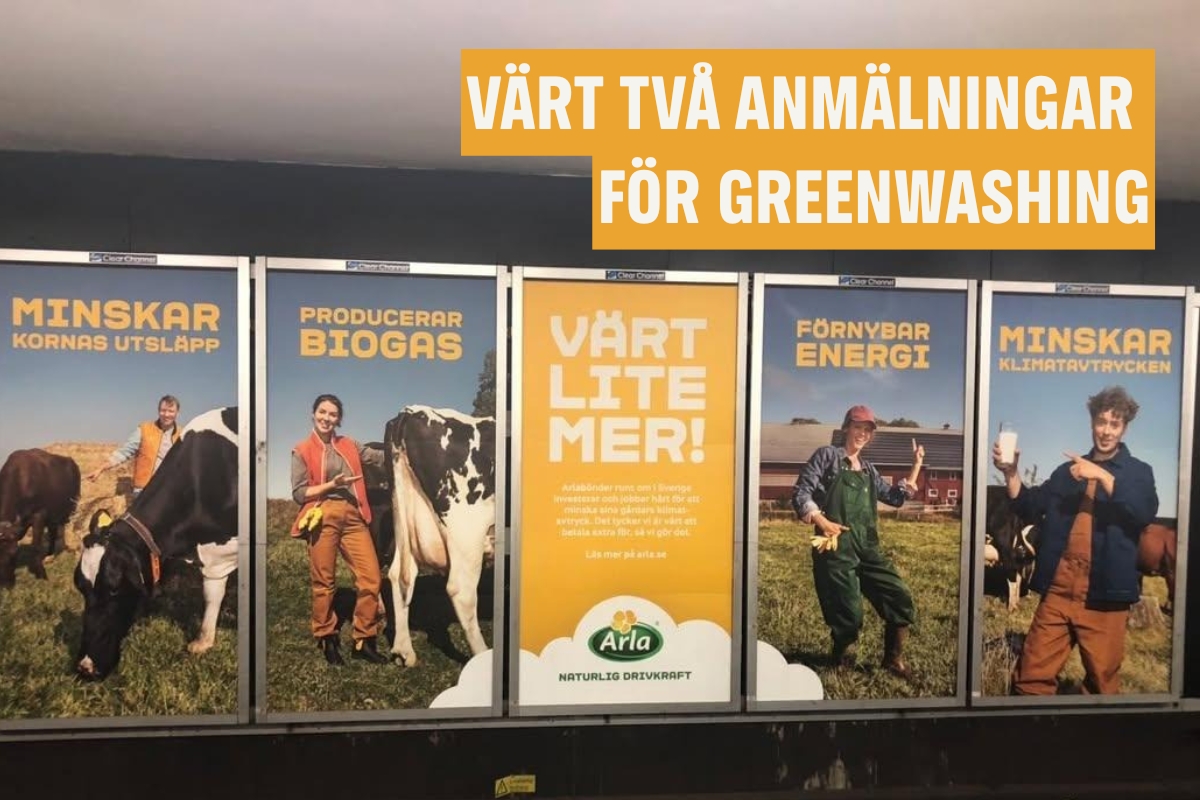 Greenpeace dubbelanmäler Arla för greenwashing - Greenpeace Sweden